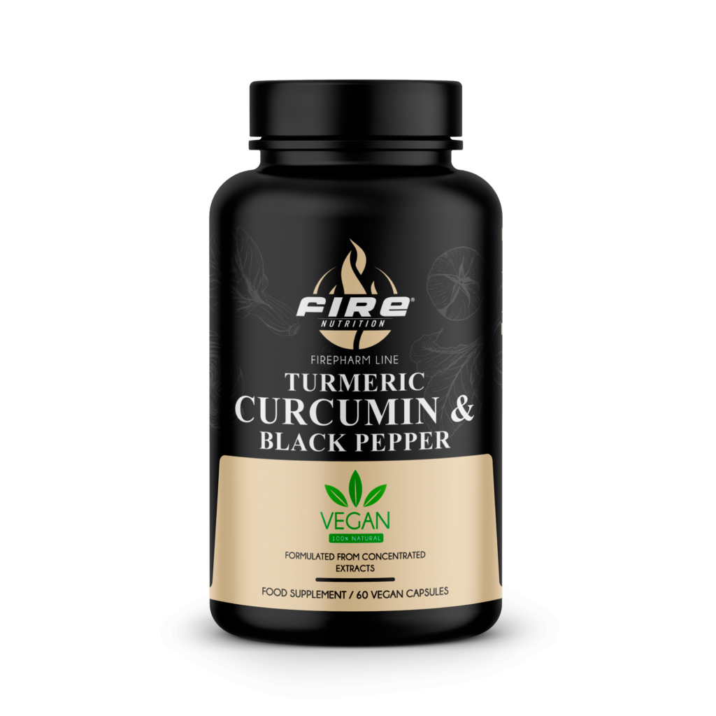 Turmeric, Curcumin & Black Pepper - F-Pharm - 60 caps | Fire Nutrition